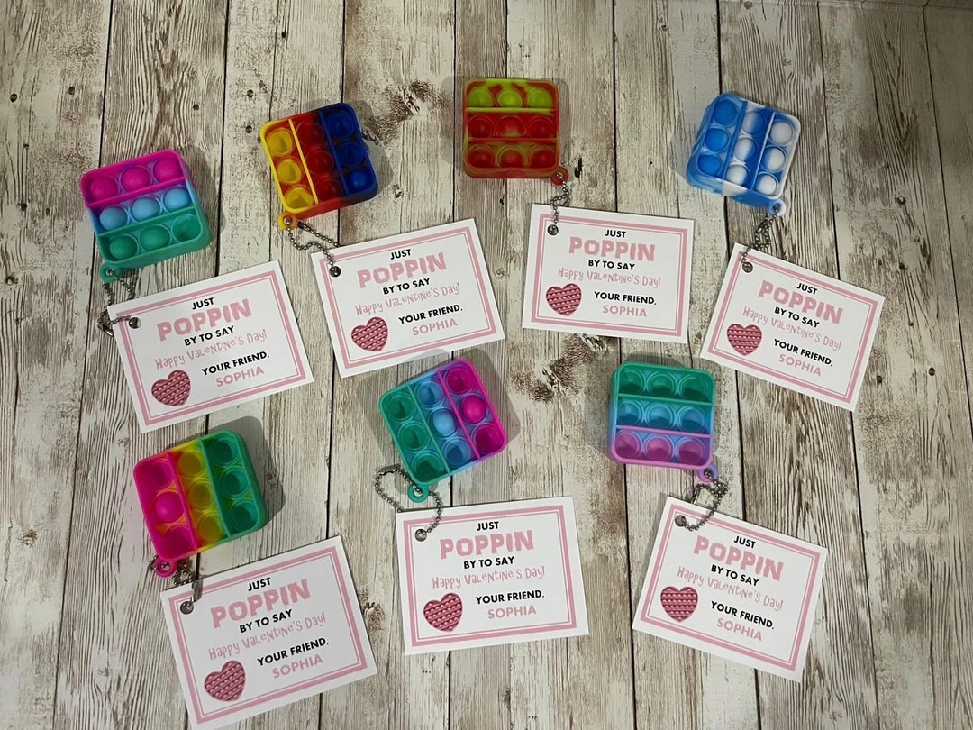 Pop It Valentine Day Cards - Pink Heart - Etsy