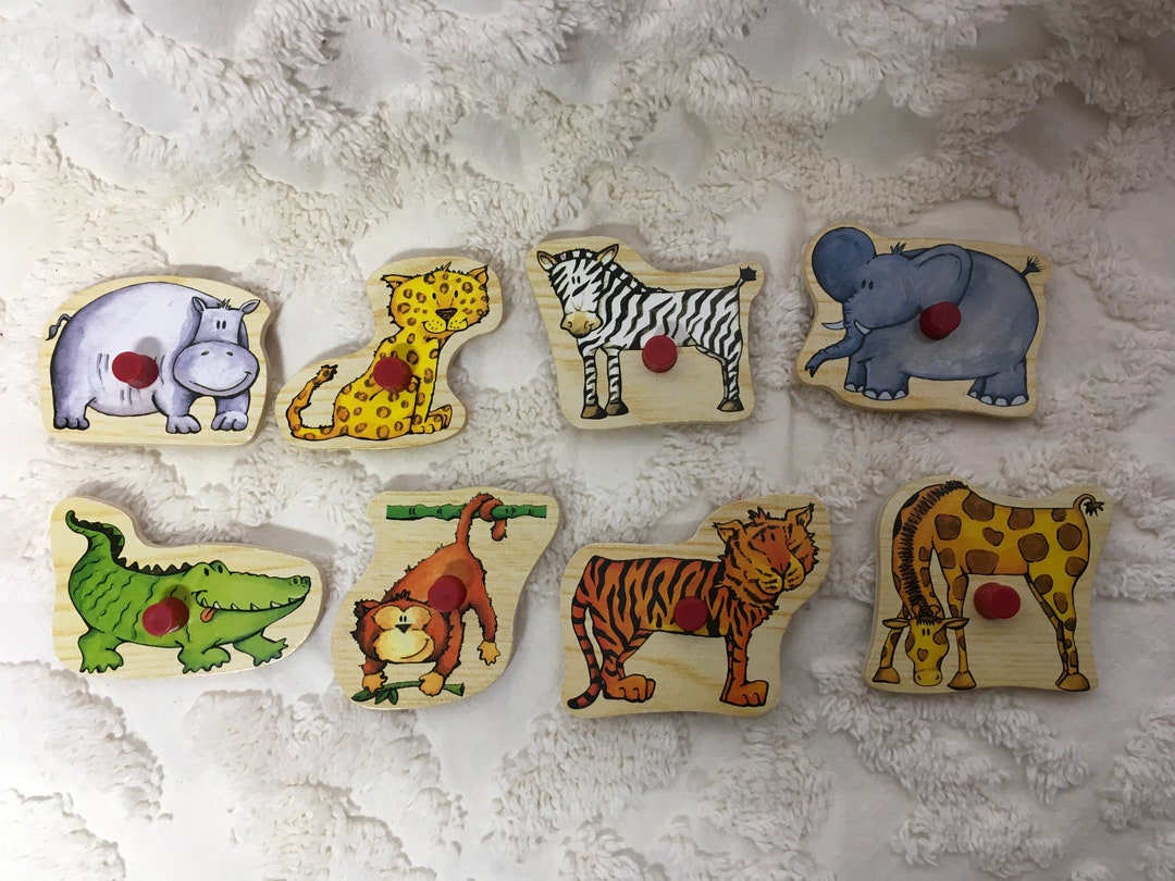 Wooden Zany Zoo Animal Puzzle Pieces for Crafting - Etsy