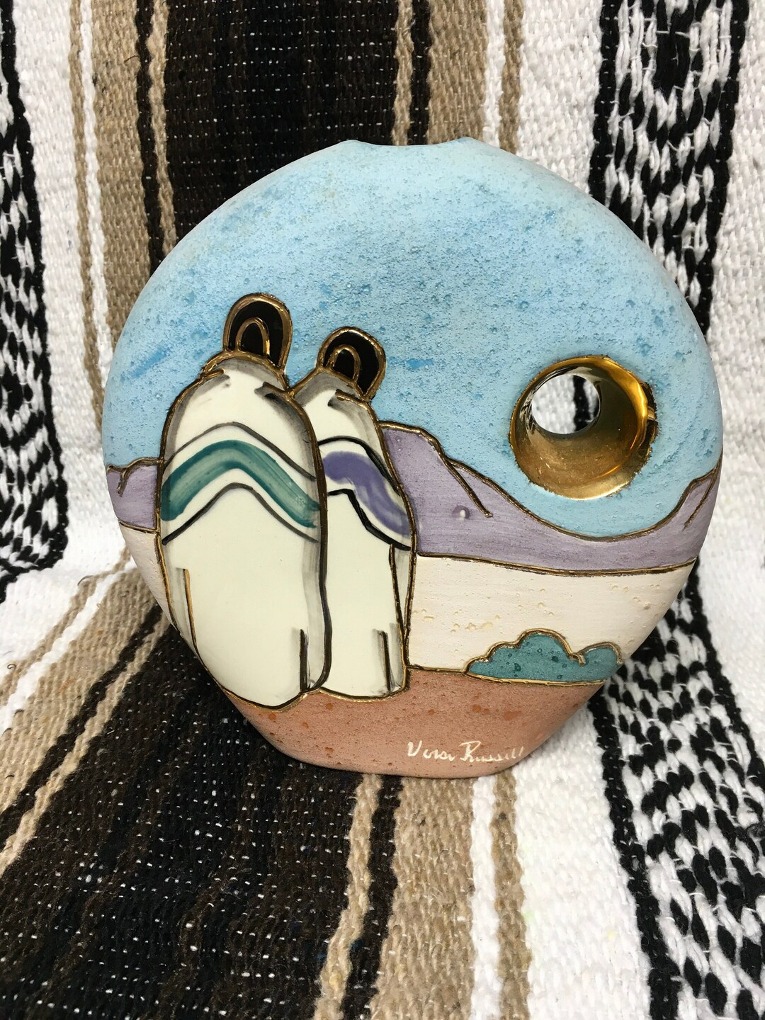 Vera Russell Pottery Vase-vintage - Etsy