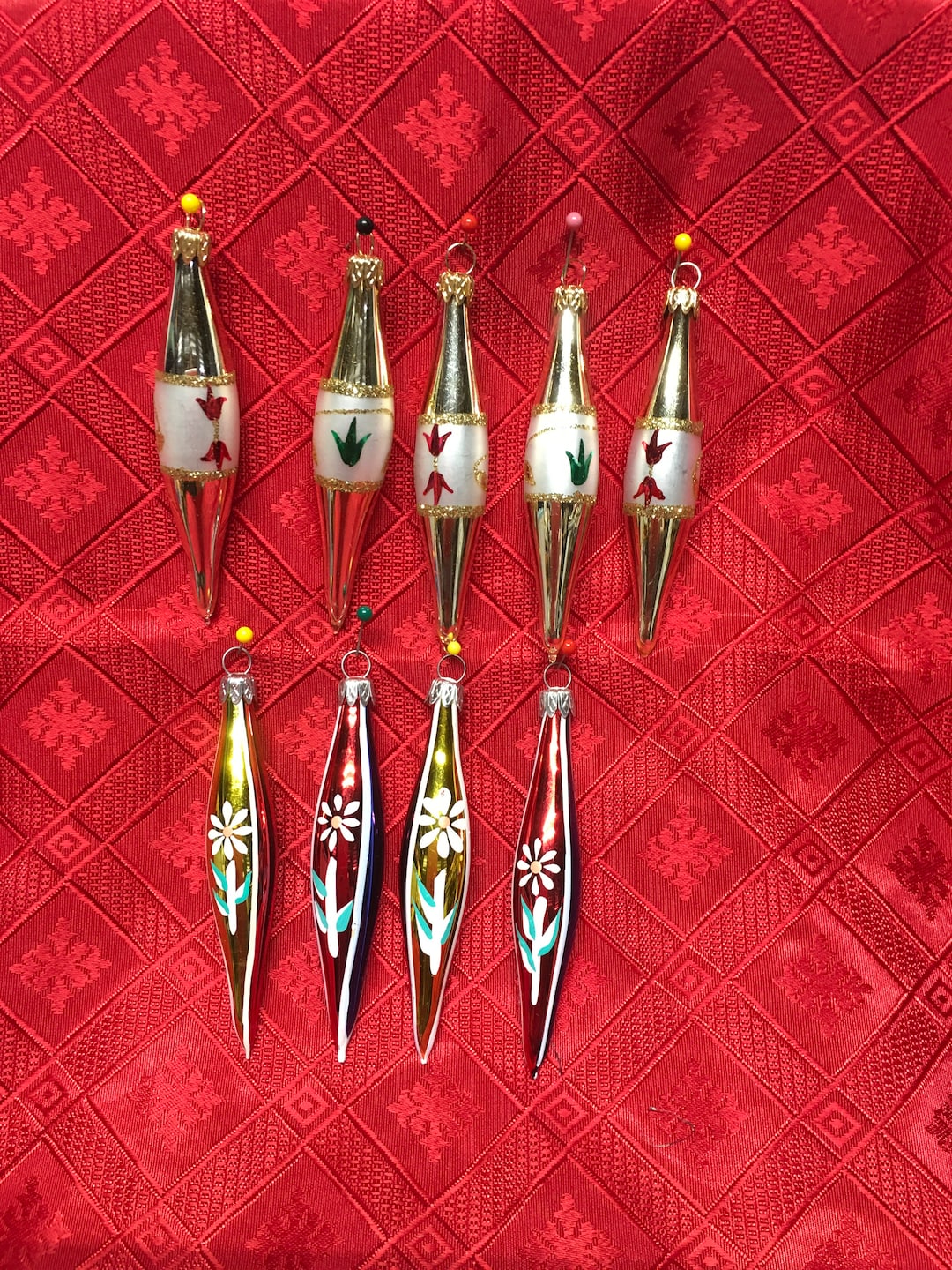 Vintage Glass Teardrop Ornaments - Etsy