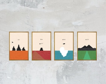 Avatar the Last Airbender Four Nations Poster - Etsy