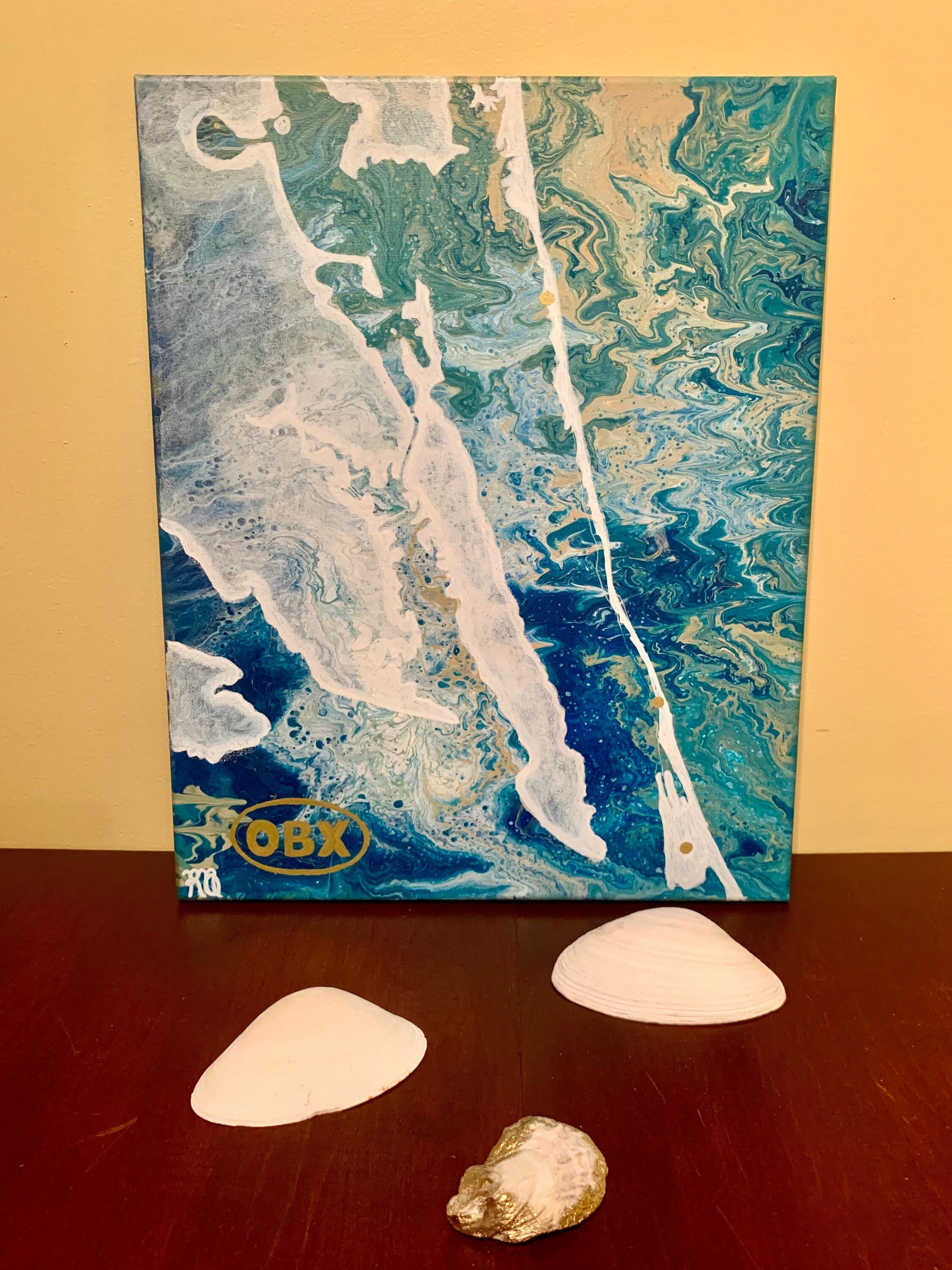 Custom Outer Banks Map Art Painting - Etsy