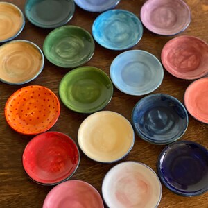 Colorful Mini Circle Plate, Jewelry Dish, Ring Dish, Multicolor - Etsy