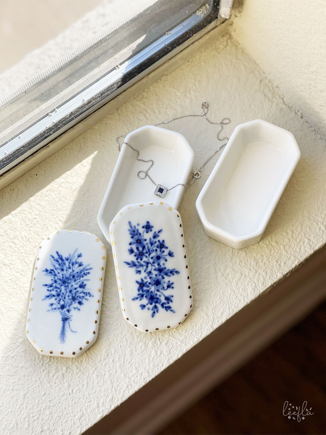 Ceramic Jewelry Boxes With Lids, Vanity Item, Jewelry Tray - Etsy