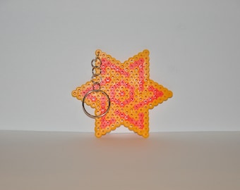 Mini Star Perler Bead Keychains - Etsy