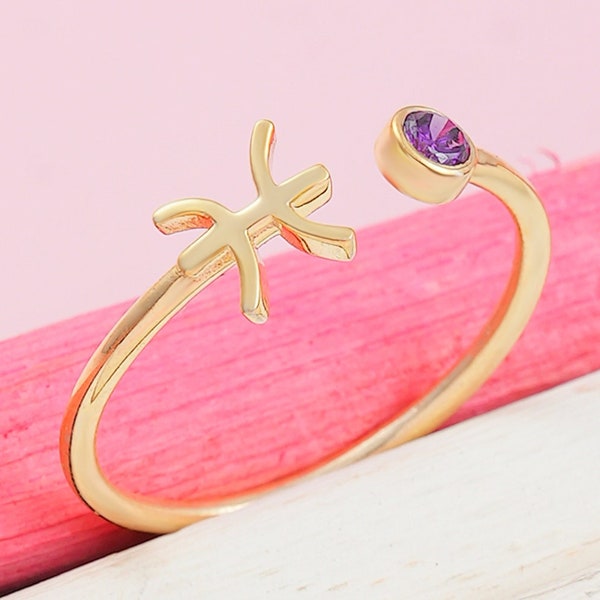 Pisces Gold Ring - Etsy