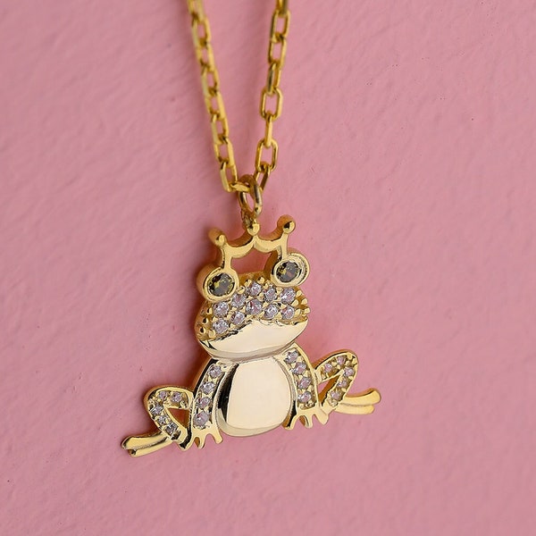 Diamond Frog Pendant - Etsy