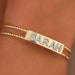 Diamond Custom Name Bangle Bracelet Personalized Diamond - Etsy