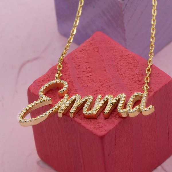 Diamond Name Jewelry - Etsy