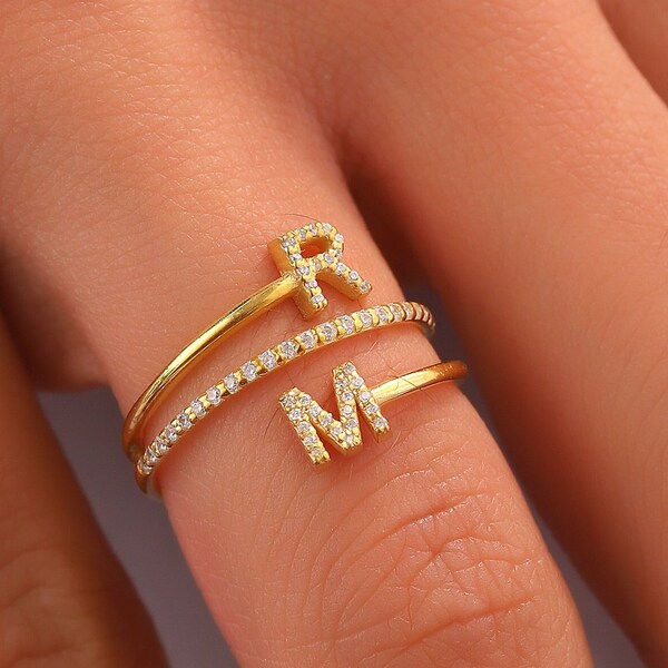 Custom Initial Ring - Etsy