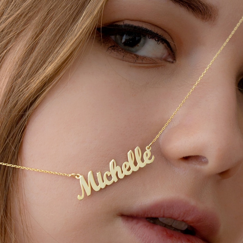 Gold Name Necklace - Etsy