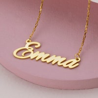 Gold Name Necklace - Etsy