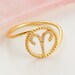 Aries Zodiac Sign Diamond Ring, Minimalist Gold Diamond Engagement Ring ...
