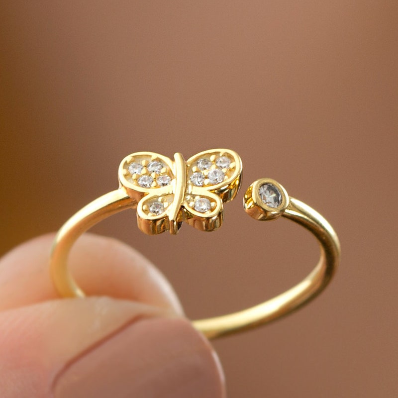 Butterfly Ring - Etsy