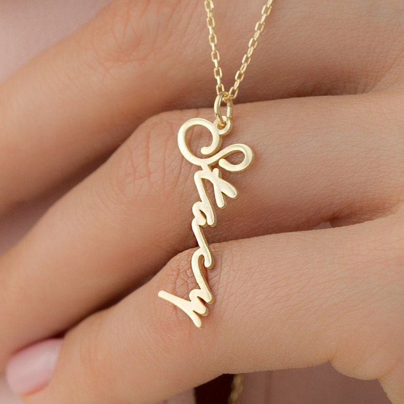 Cursive Necklace - Etsy