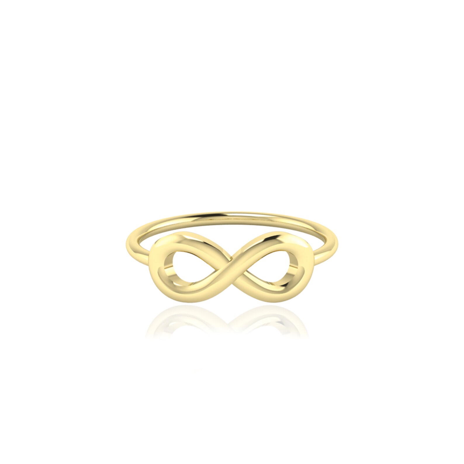 14k Solid Gold Infinity Promise Ring Minimalist Forever Love - Etsy