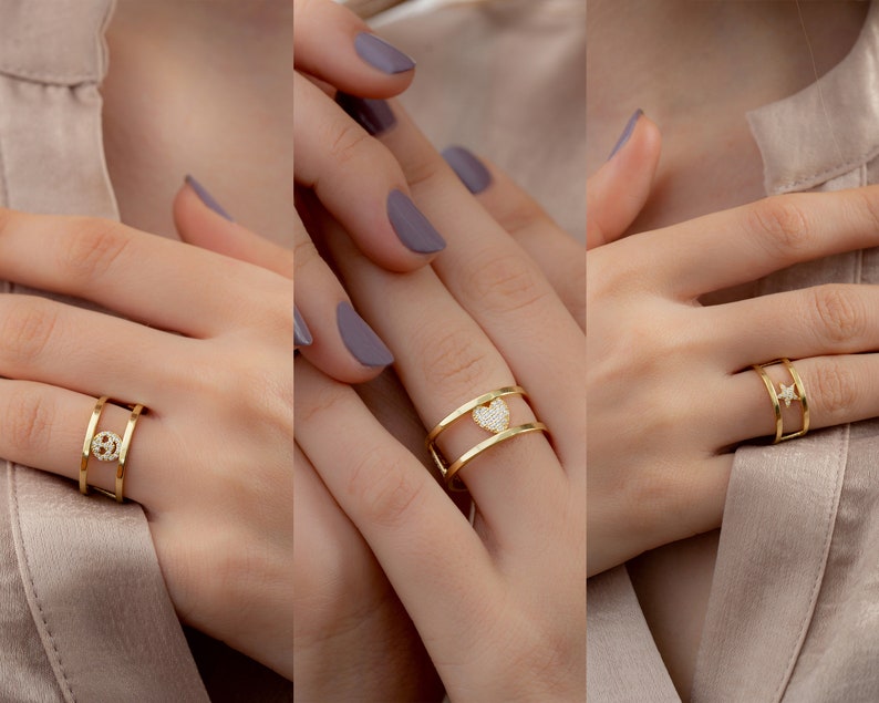 Diamond Name Ring 10k 14k 18k Gold Diamond Custom Name Ring - Etsy