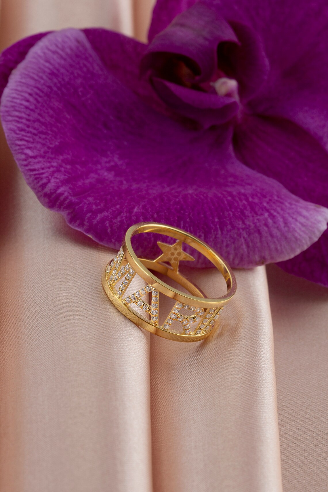 Personalized Diamond Name Ring 10k 14k 18k Gold Name Pave Etsy Personalized Diamond Name Ring 10k 14k 18k Gold Name Pave Etsy