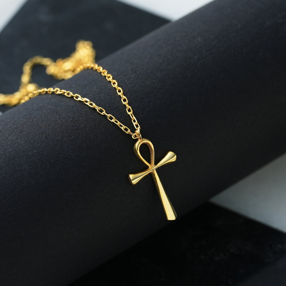 Egyptian Ankh Coptic Cross Necklace, Antique Egyptian Spiritual Jewelry ...