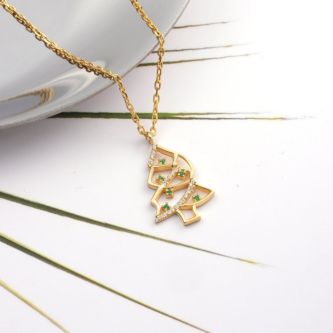 Christmas Tree Necklace, Christmas Holiday Jewelry Gift for Her, Women ...