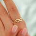 14k Solid Gold Infinity Promise Ring Minimalist Forever Love - Etsy