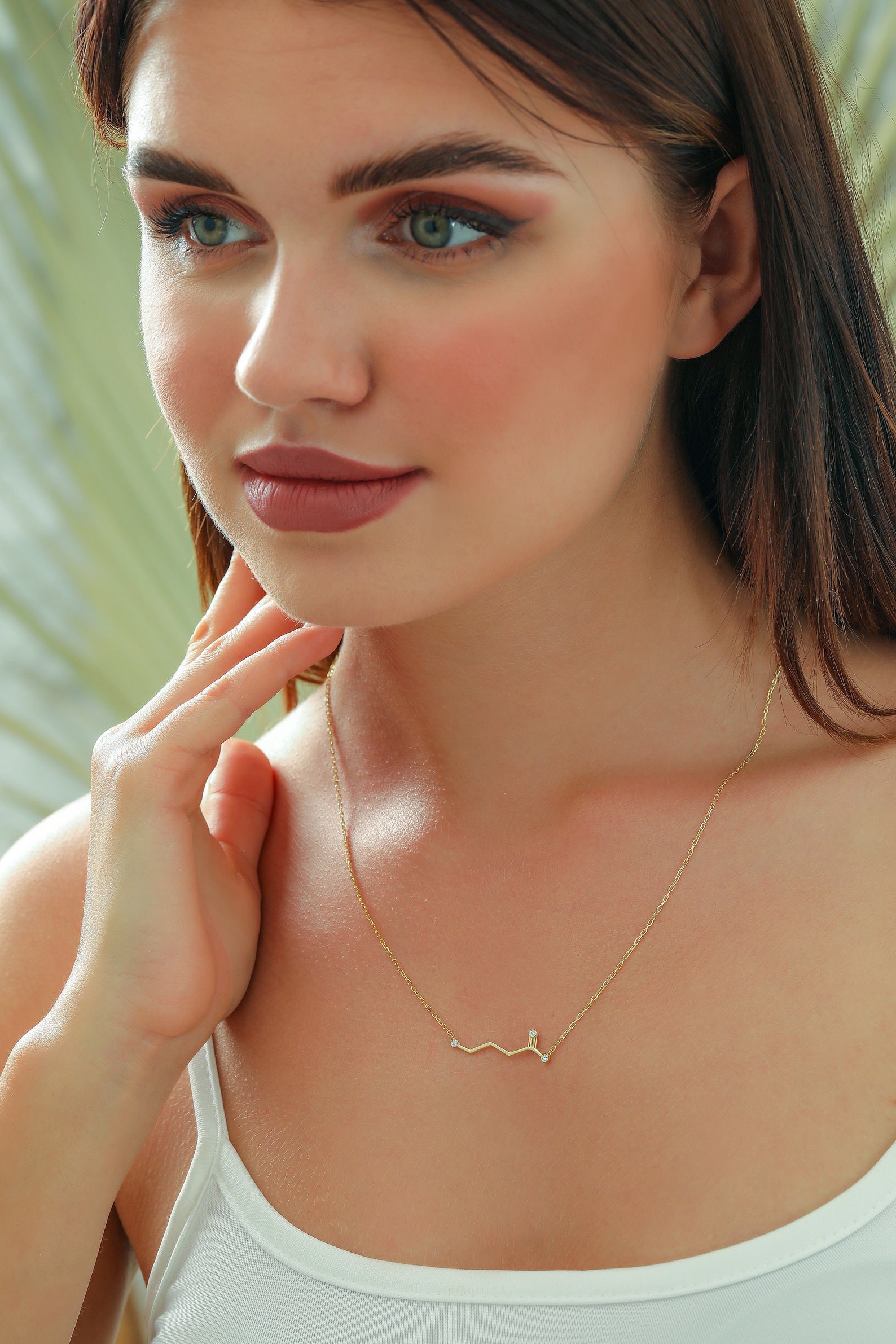 Gold Diamond Molecule Gaba Calming Yoga Necklace 14k 18k 10k - Etsy