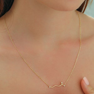 Gold Diamond Molecule Gaba Calming Yoga Necklace, 14k 18k 10k Gold ...
