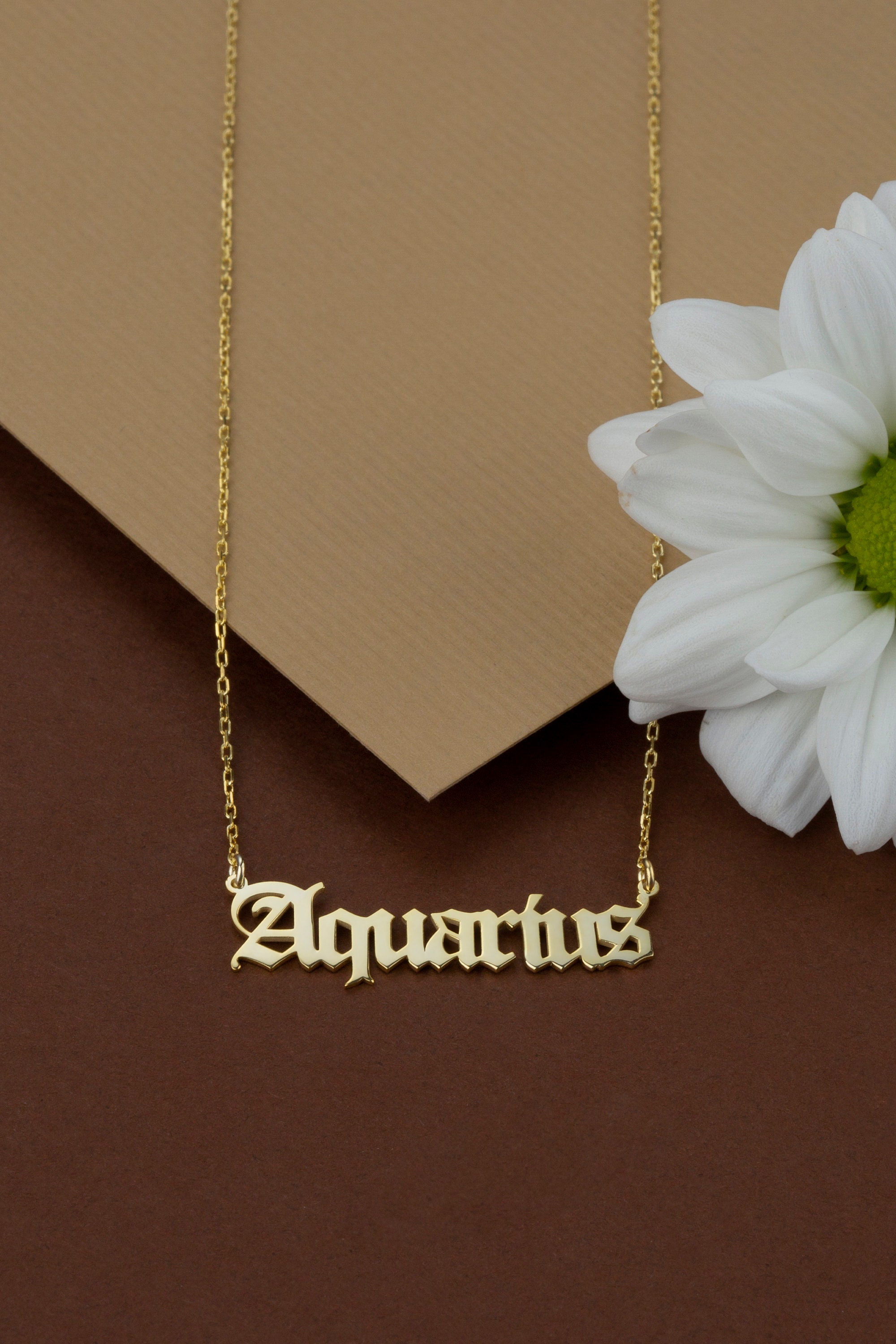 Aquarius gold necklace store