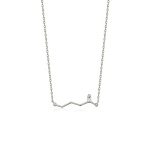Gold Diamond Molecule Gaba Calming Yoga Necklace, 14k 18k 10k Gold ...