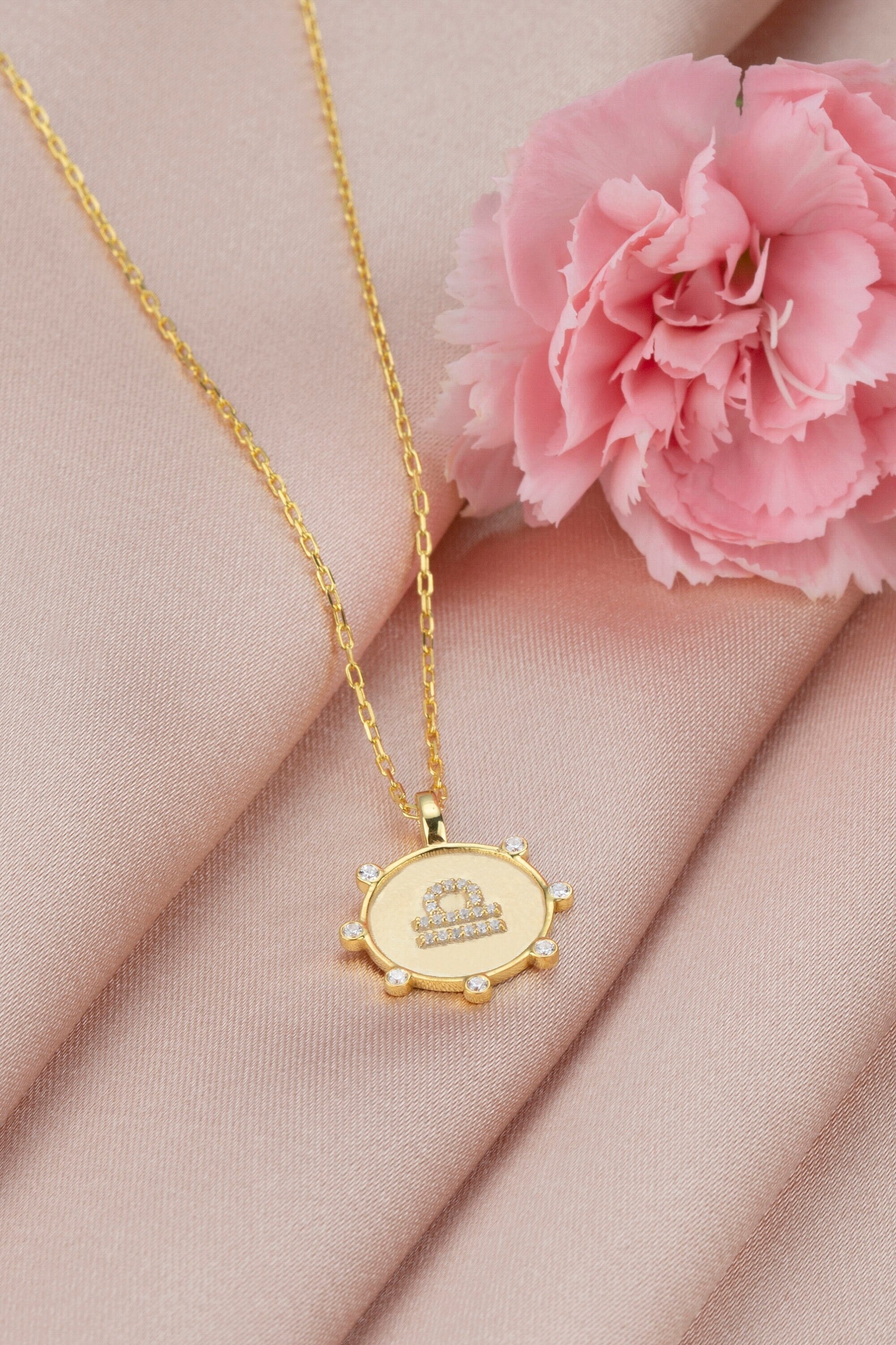 Libra zodiac sign necklace store
