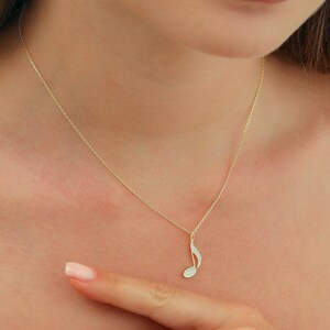 Gold Diamond Treble Clef Music Note Necklace, Music Lover Necklace ...