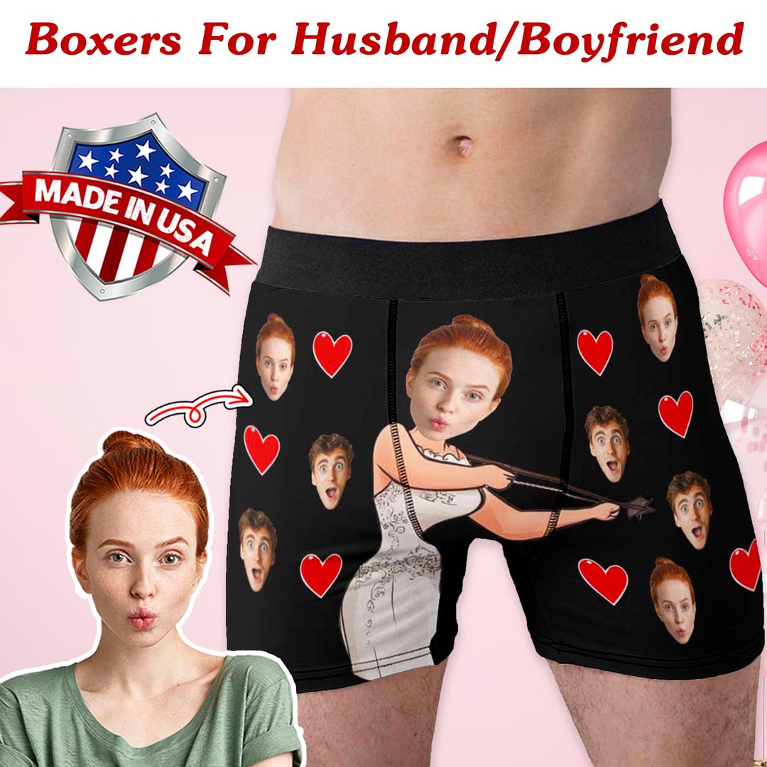 Personalized Face Boxers, Custom Photo Underwear, Gift for Him - Etsy