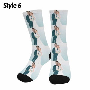 Custom Wedding Socks With Face Made in USA, Personalized Picture Sock ...