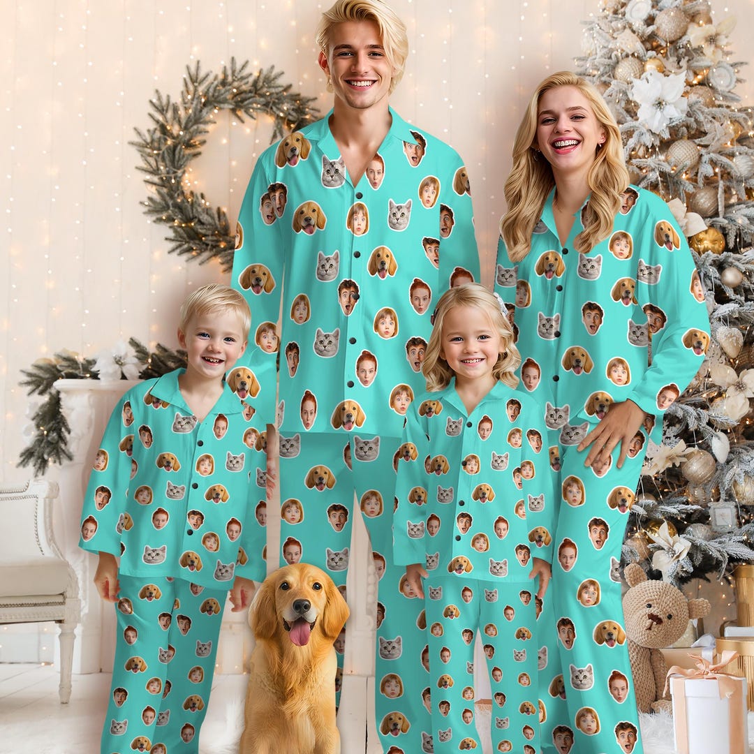Custom Pajamas With Picture, Personalized Pet Photo Pajama Set, Dog/cat ...