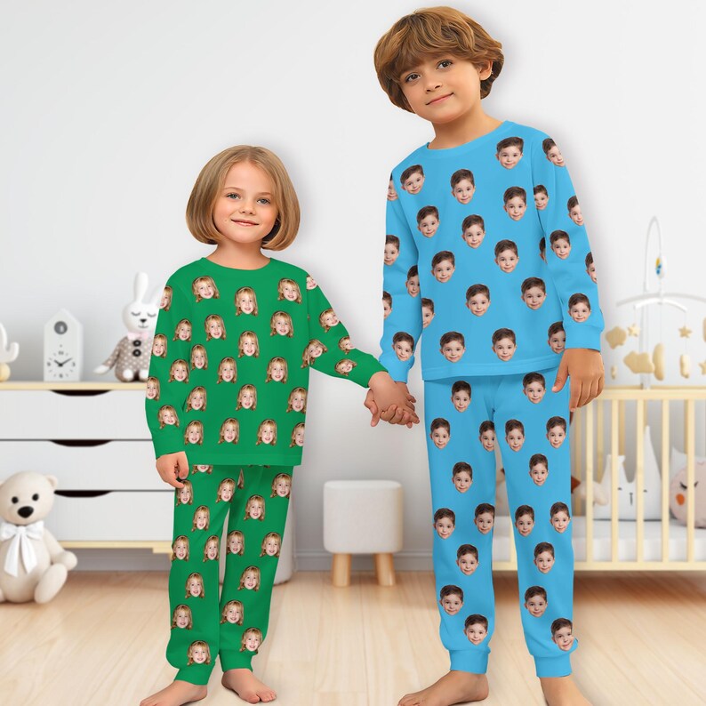 Custom Face Pajama Set, Personalized Photo Pjs, Christmas Gift - Etsy