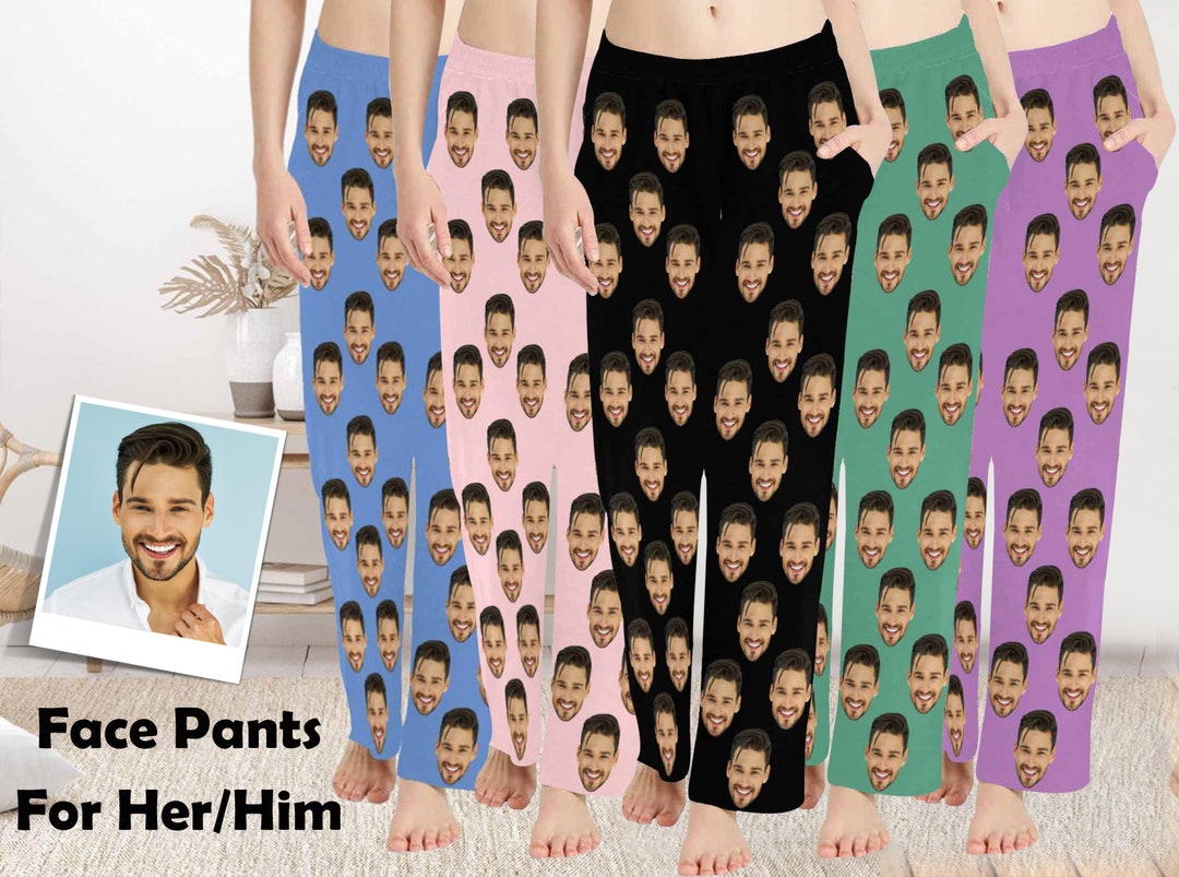 Custom Pajama Pants With Face , Personalized Photo Pajamas Trousers ...