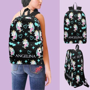 Custom Name Backpack, Personalized Text School Bag, Design Your Own ...