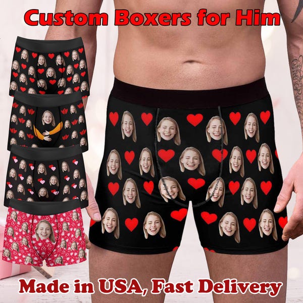 Custom Boxers With Face Personalized - Etsy