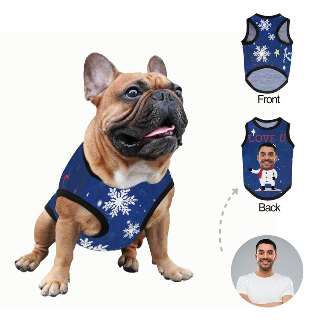 Custom Face Pet Tank Top Puppy Apparel for Dogs Personalized - Etsy