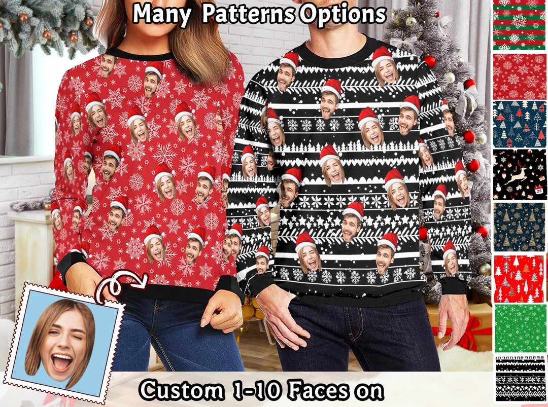 Personalized Ugly Christmas Sweater With Face for Man Women, Custom ...