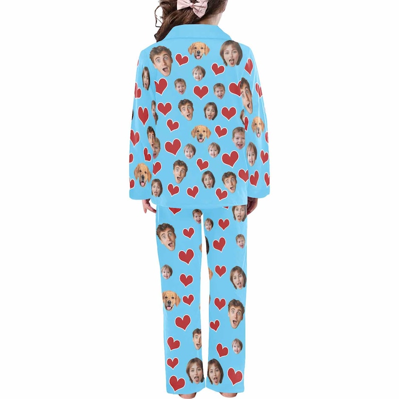 Custom Face Pajama Set, Personalized Photo Pajamas, Valentine's Day ...