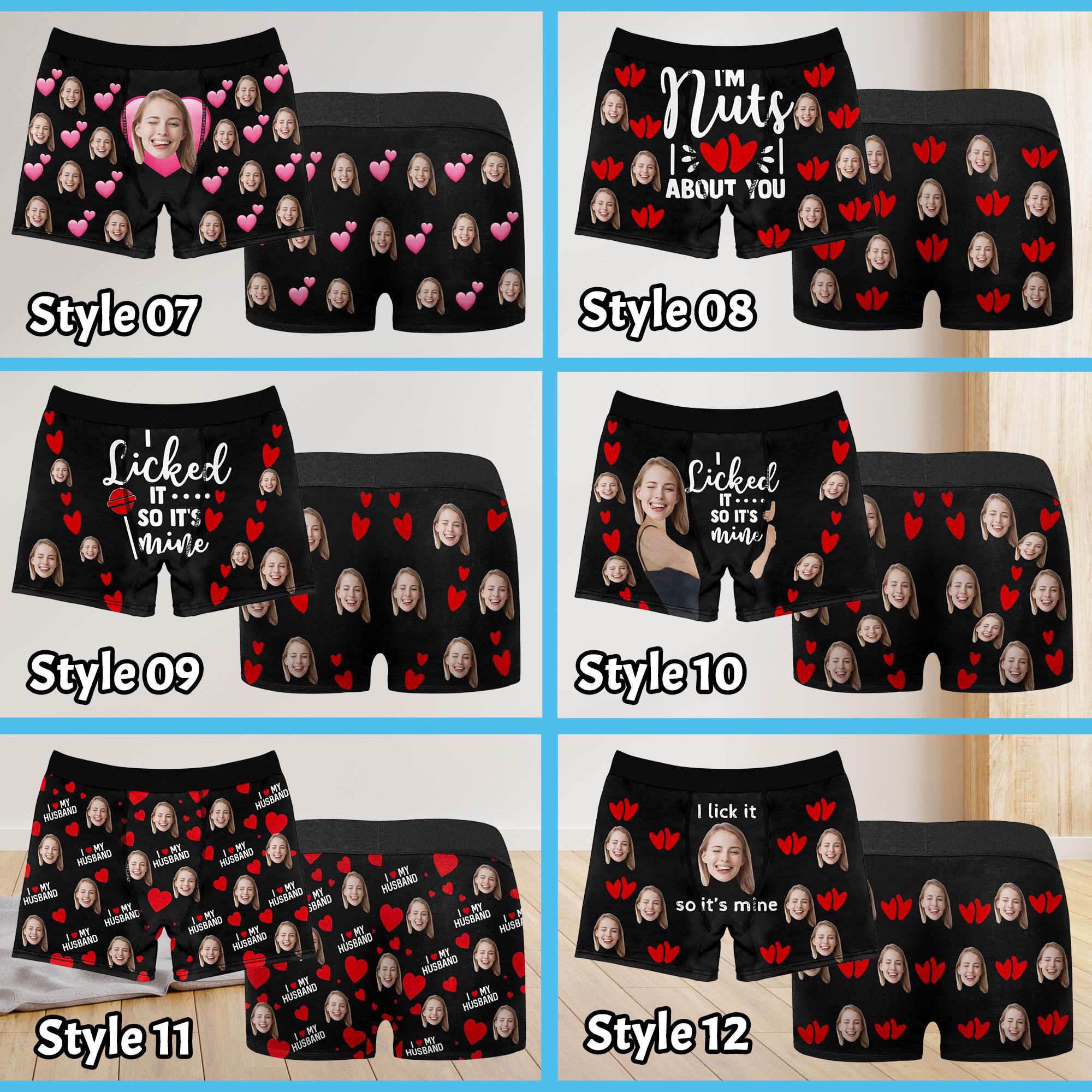 Personalized Face Boxers, Custom Underwear for Husband, Boyfriend Gifts ...