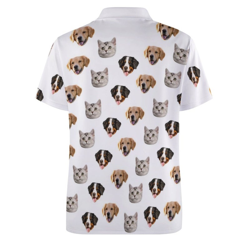 Custom Pet Photo Polo Shirt, Personalized Dog Cat Print - Etsy