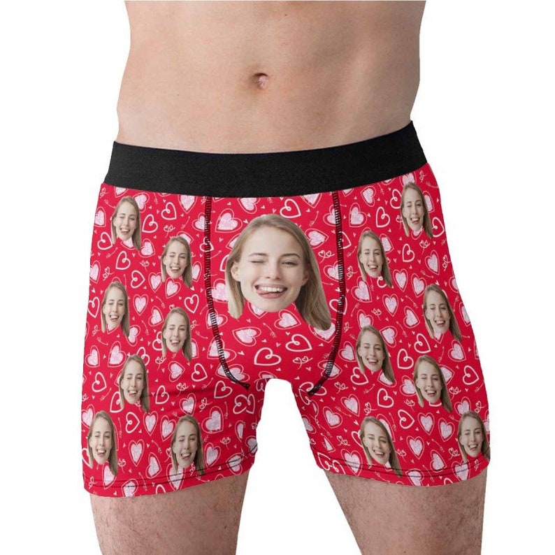 Personalized Face Boxers, Custom Photo Underwear, Anniversary/valentine ...