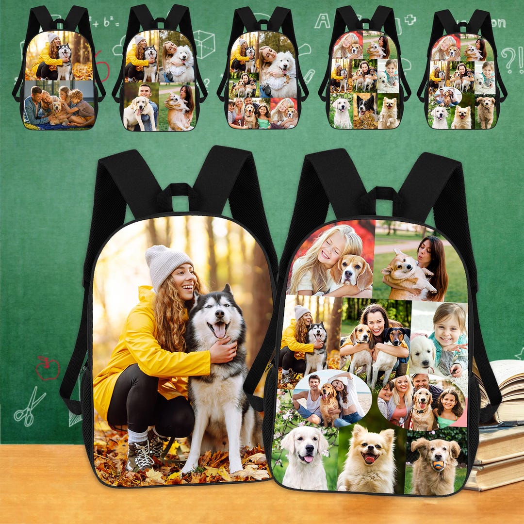 Personalized Photo Backpack, Custom School Bookbag - Etsy