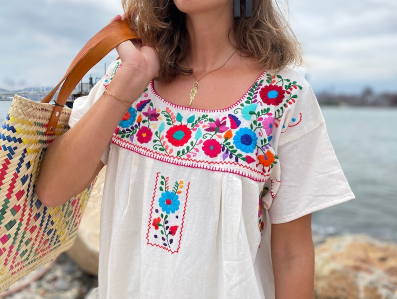 Hand Embroidered Long Dress, Cotton, Loose Fit, Very Soft and Light ...