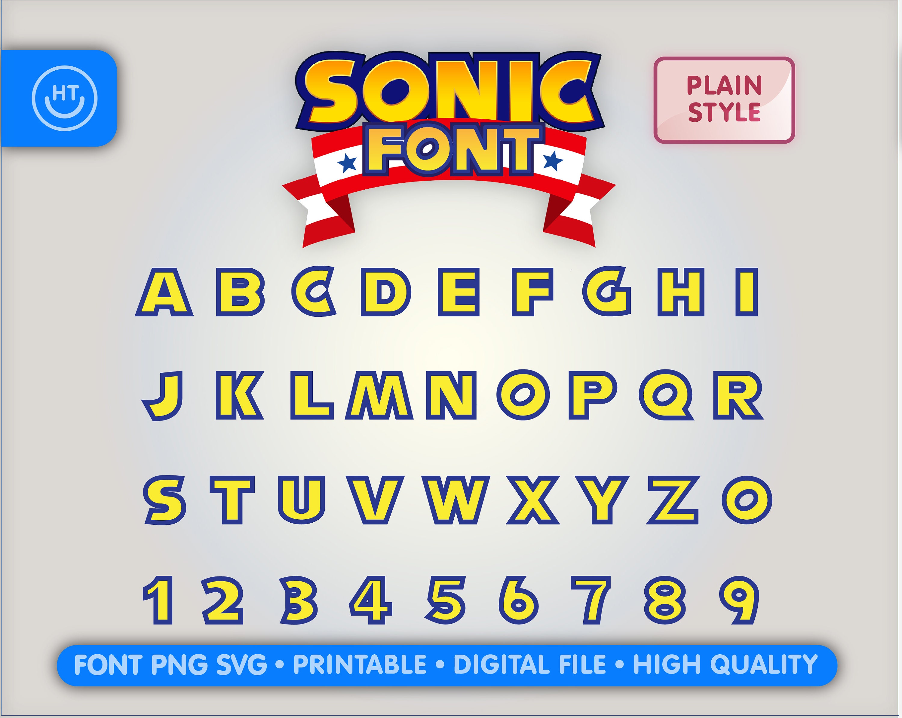 Sonic Font Alphabet Png Sonic Svg Sonic Alphabet Sonic - Etsy UK