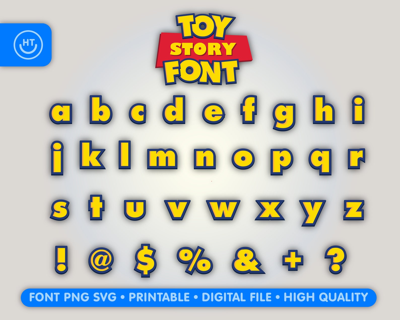 Toy Story Font Alphabet Png Bundle Toy Story Alphabet Toy | Etsy