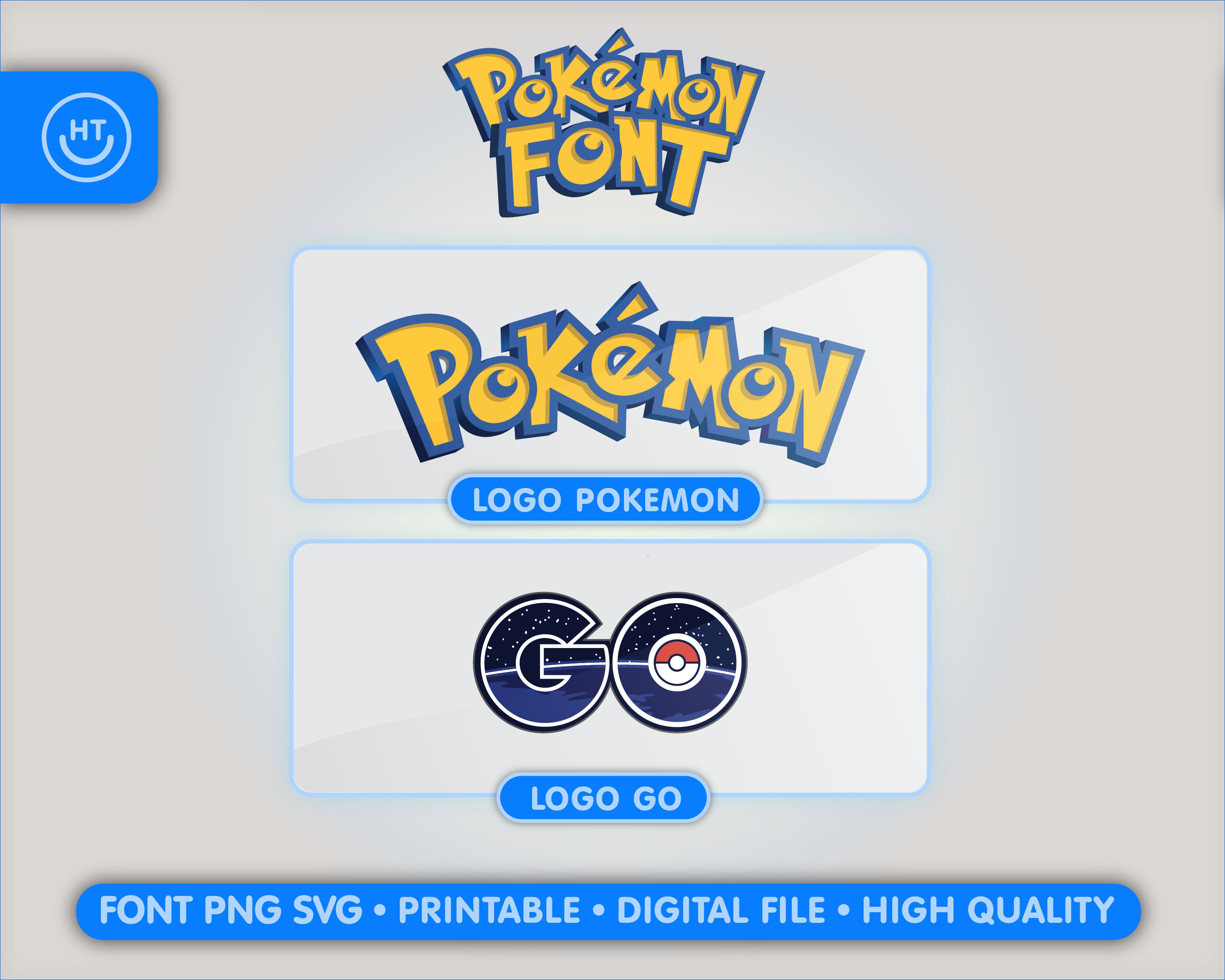 Pokemon Font Alphabet png pokemon svg pokemon alphabet | Etsy