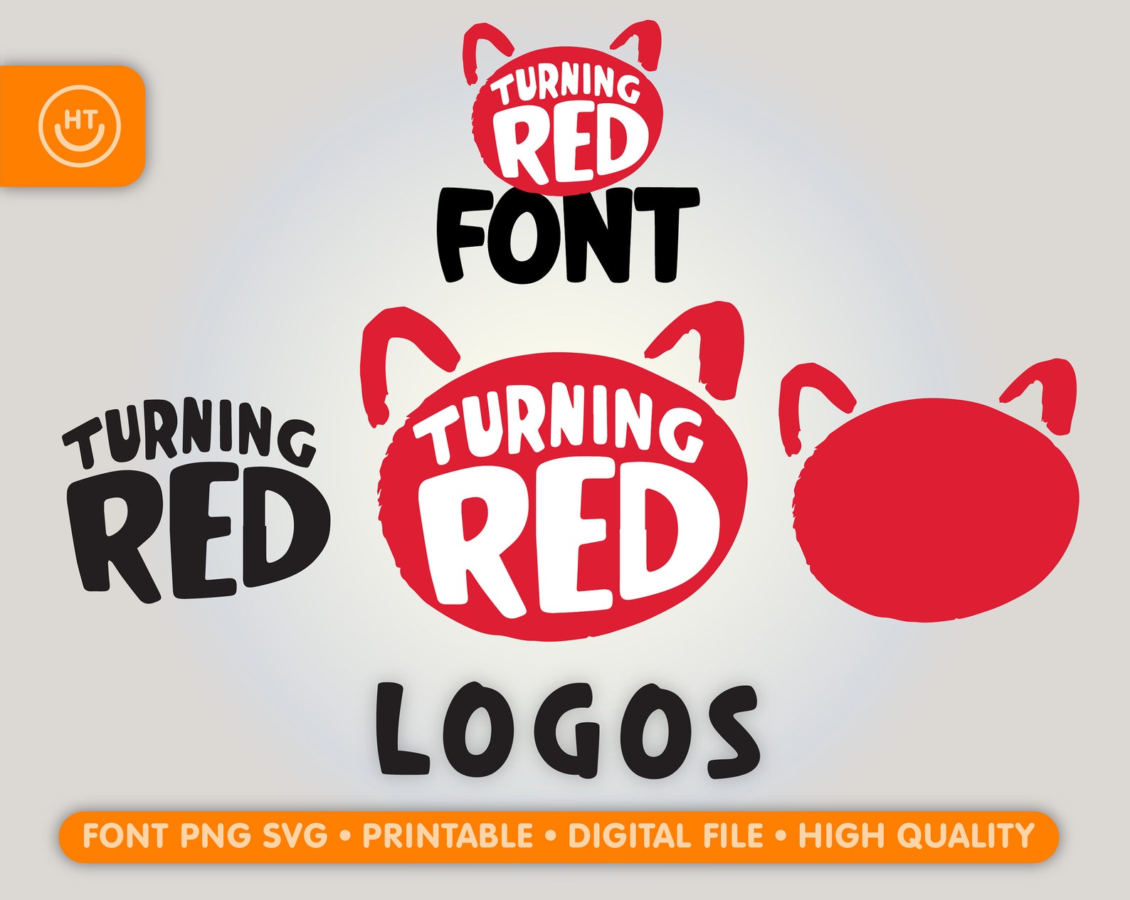 Turning Red Alphabet Logo Font SVG PNG CRICUT - Etsy New Zealand